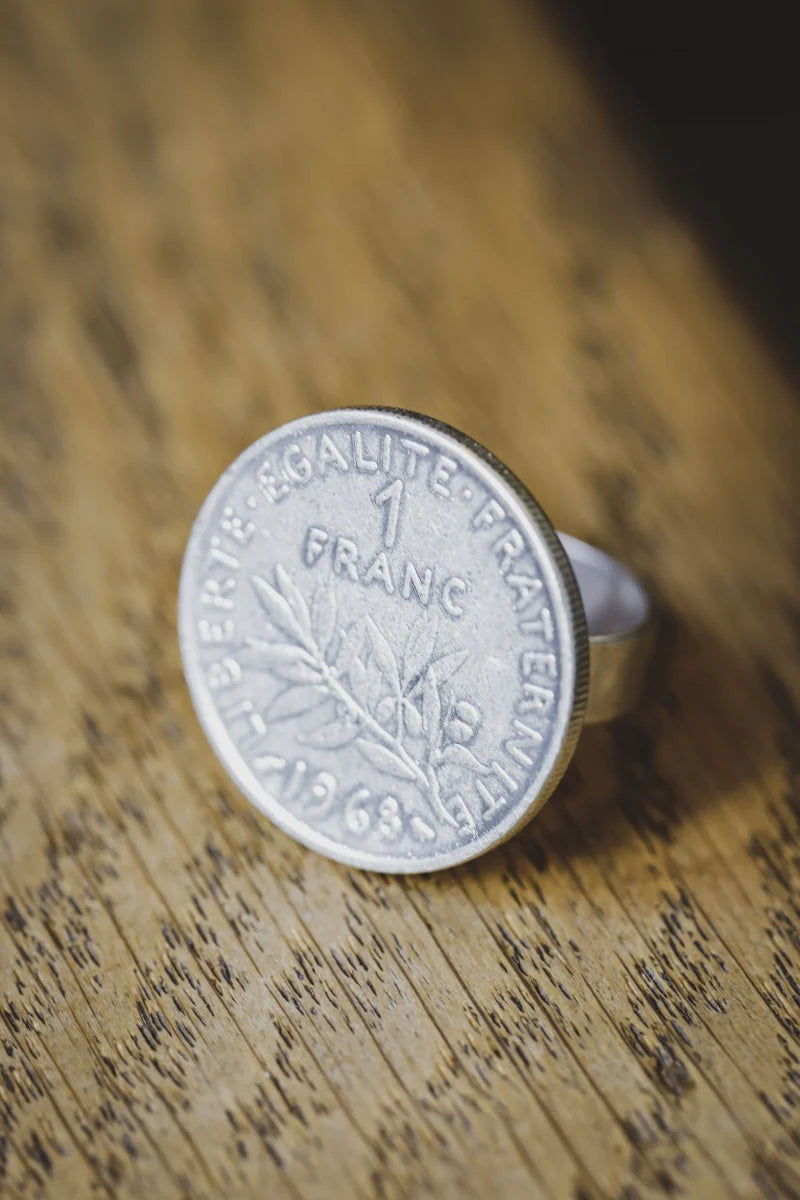 The French Sou - La Bordelaise 1 Franc Silver Ring – ARTY DANDY